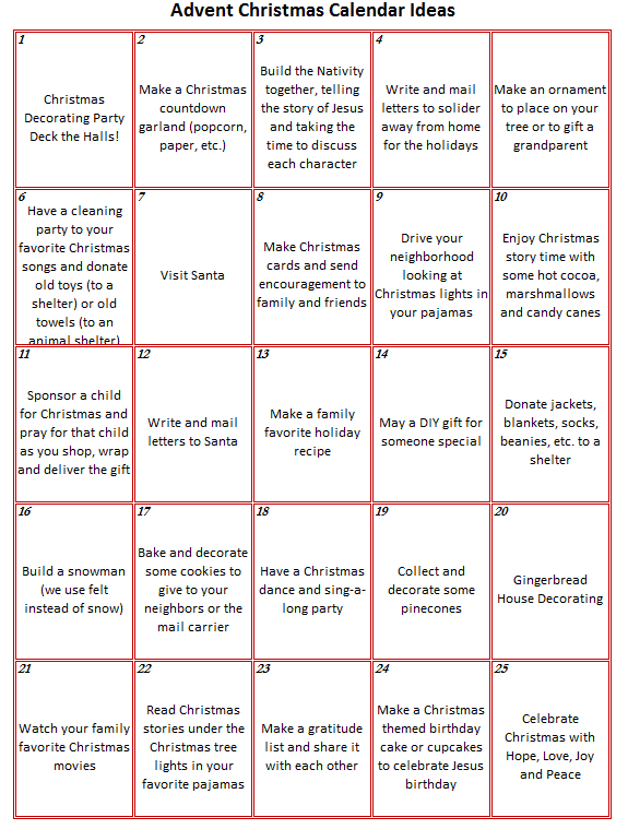 Advent Calendar Ideas | It is Well With Her Soul